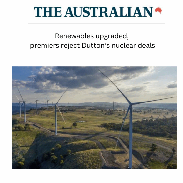 Renewables upgraded, premiers reject Dutton’s nuclear deal - Ted O'Brien